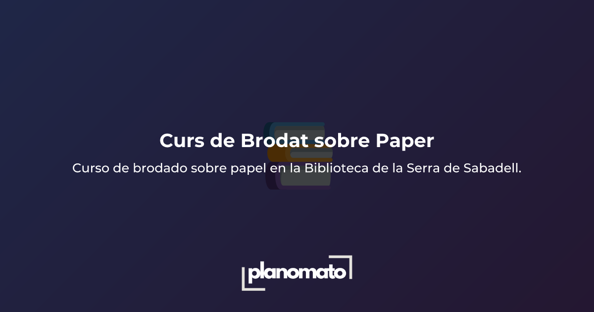 Curs de Brodat sobre Paper - Planomato